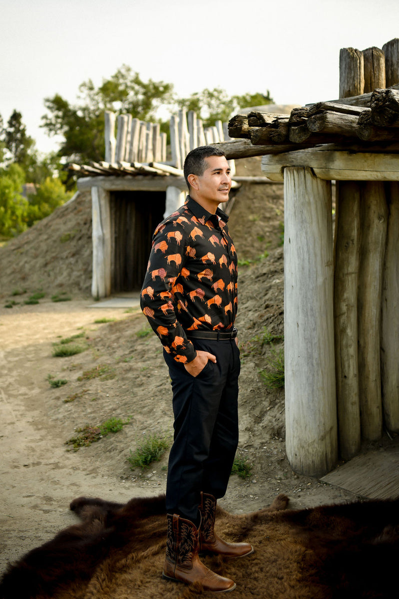 Ledger Bison Cotton Button Up – Lauren Good Day